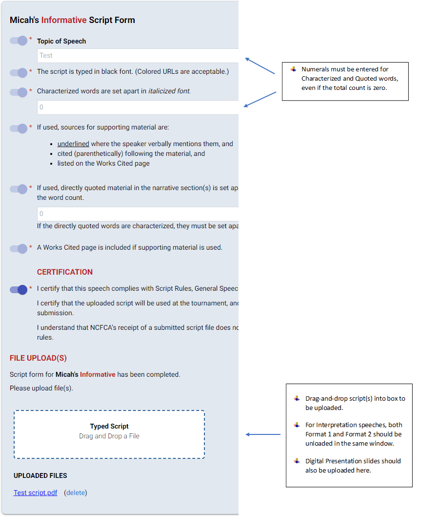 Tournament Check-In | NCFCA