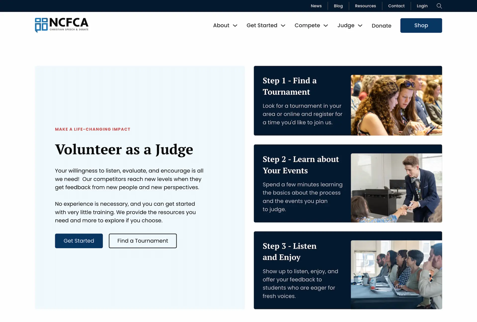 Judge an NCFCA Speech & Debate Tournament—Volunteer Today!